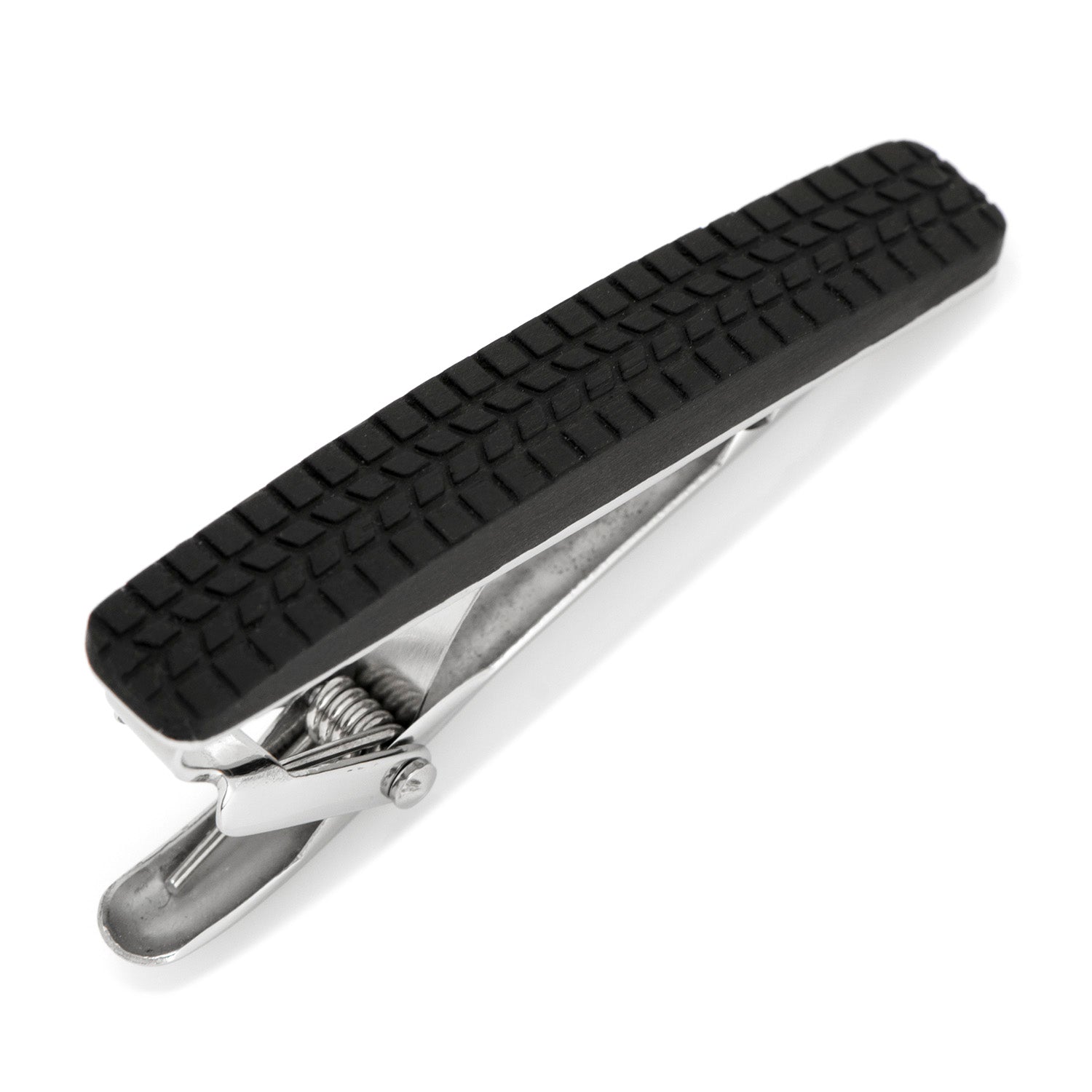 Stainless Steel Carbon Fiber Tire Tread Tie Clip – Cufflinks.com