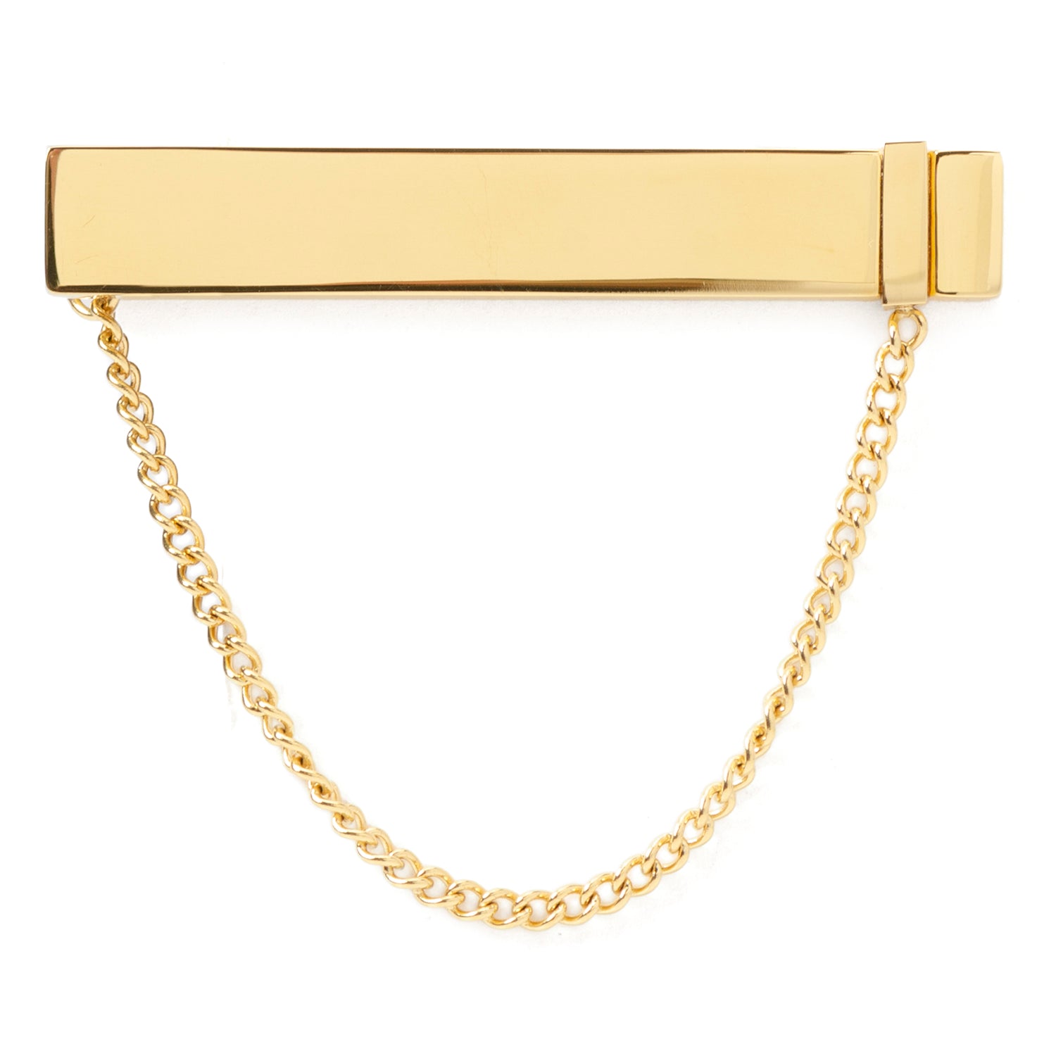 Stainless Steel Gold Chain Tie Clip – Cufflinks.com